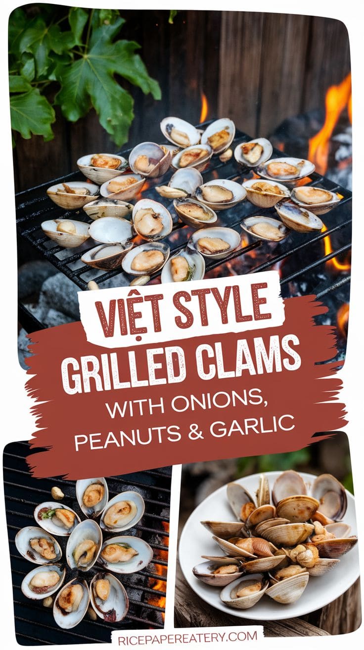 Viet Style Grilled Clams with Onions, Peanuts & Garlic Recipe - Rice ...